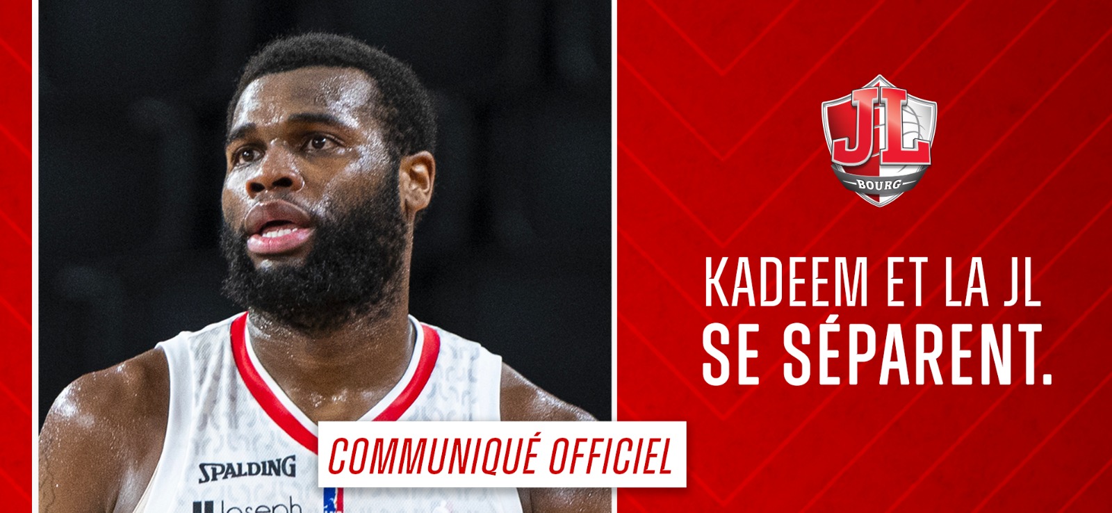 Kadeem et la JL se séparent - JL Bourg Basket