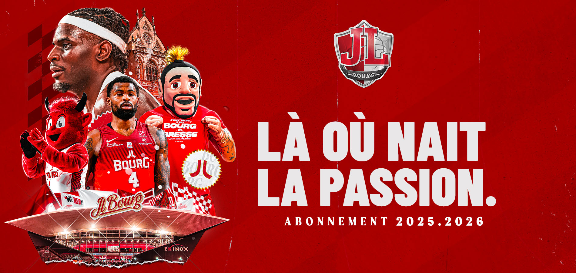 Abonnement - Saison 2025.26 - JL Bourg Basket